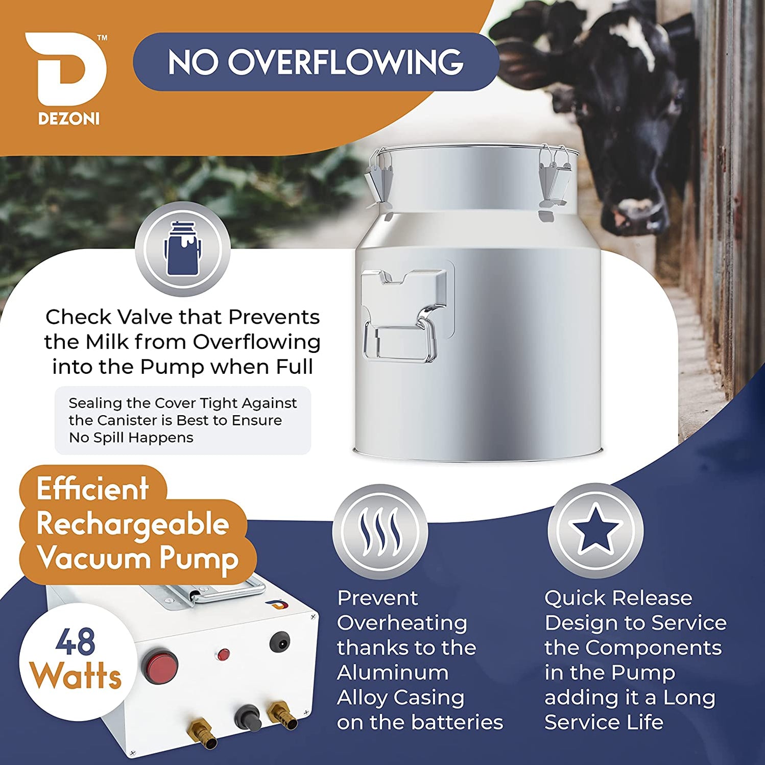 14L Rechargeable Cow Milking Machine | Portable Vacuum Pump Milker Kit ...