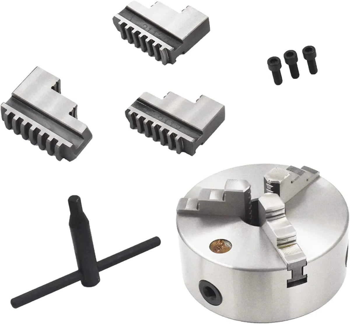 6" Lathe Chuck 160mm Diameter 3-Jaw Self-Centering Lathe Chuck Cast Ir ...