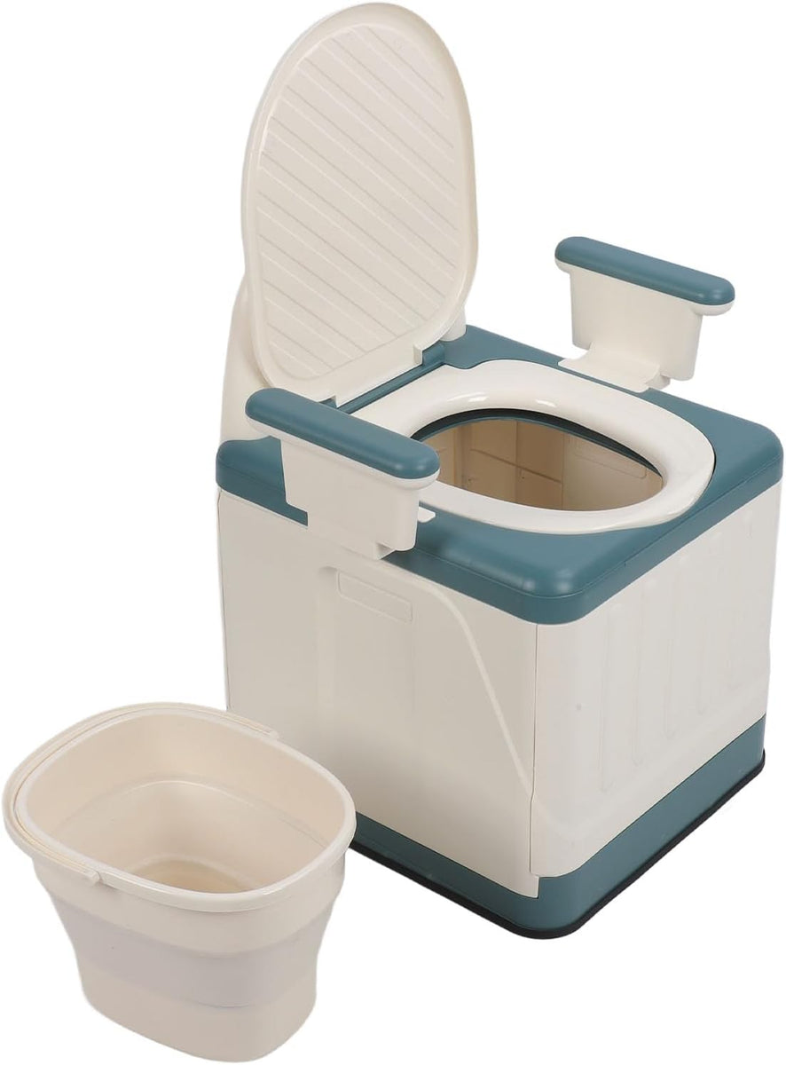 Portable Bedside Commode Toilet with Armrest – Foldable Raised Toilet ...