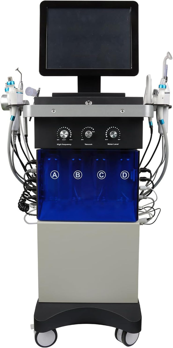 Ultimate Multi-Functional Hydro Oxygen Facial Machine System - Silver ...
