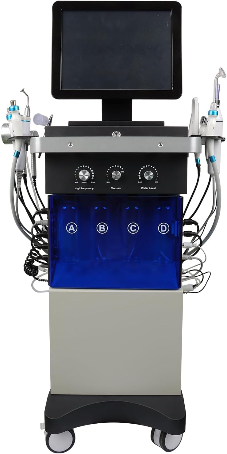 Ultimate Multi-Functional Hydro Oxygen Facial Machine System - Silver ...
