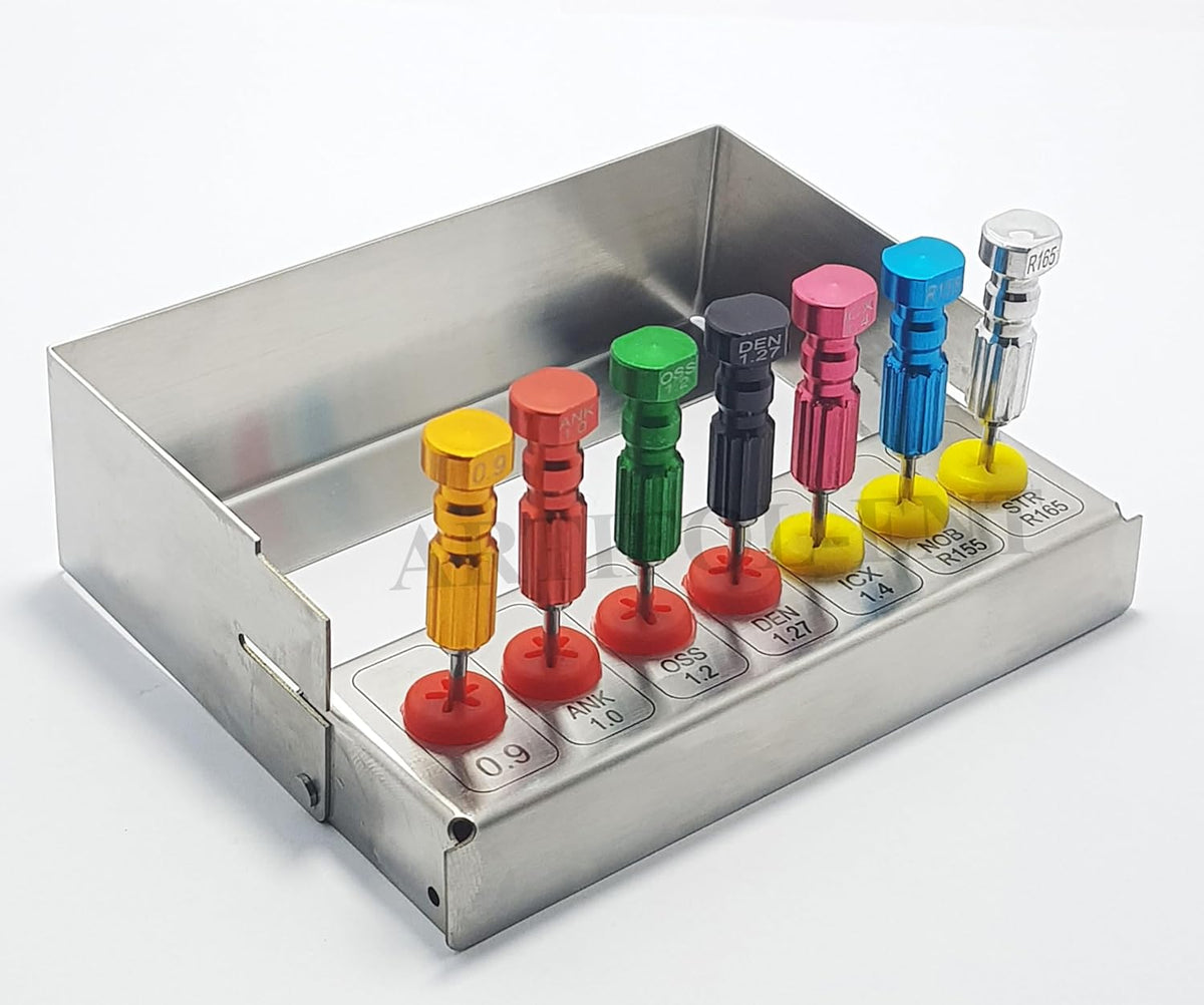 7-Piece Universal Dental Implant Hand Screwdriver Kit – Rainbow Prosth ...