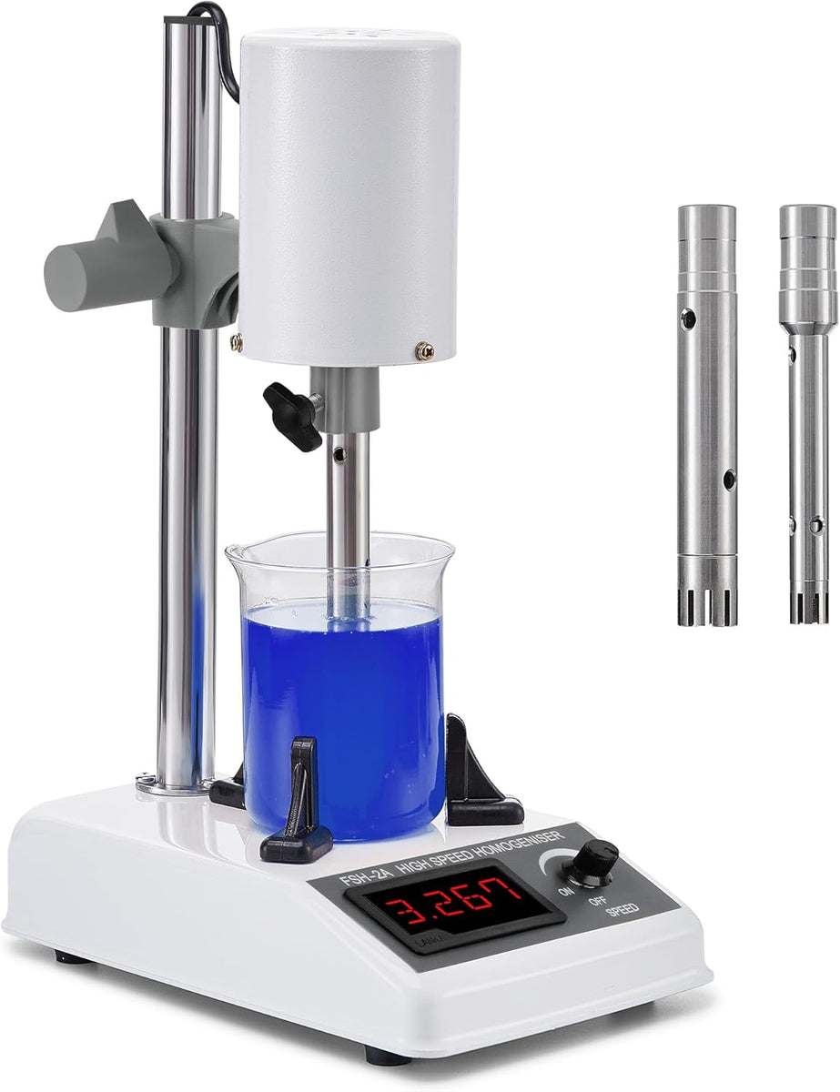 High-Speed Lab Homogenizer 5–1000ML | 1000–22000RPM Emulsifier with 2 ...