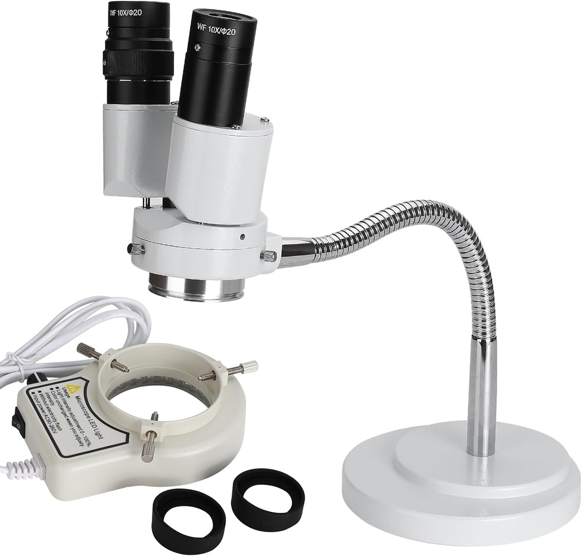 Dental Microscope with LED Light I 8X Magnification Binocular Stereo M ...