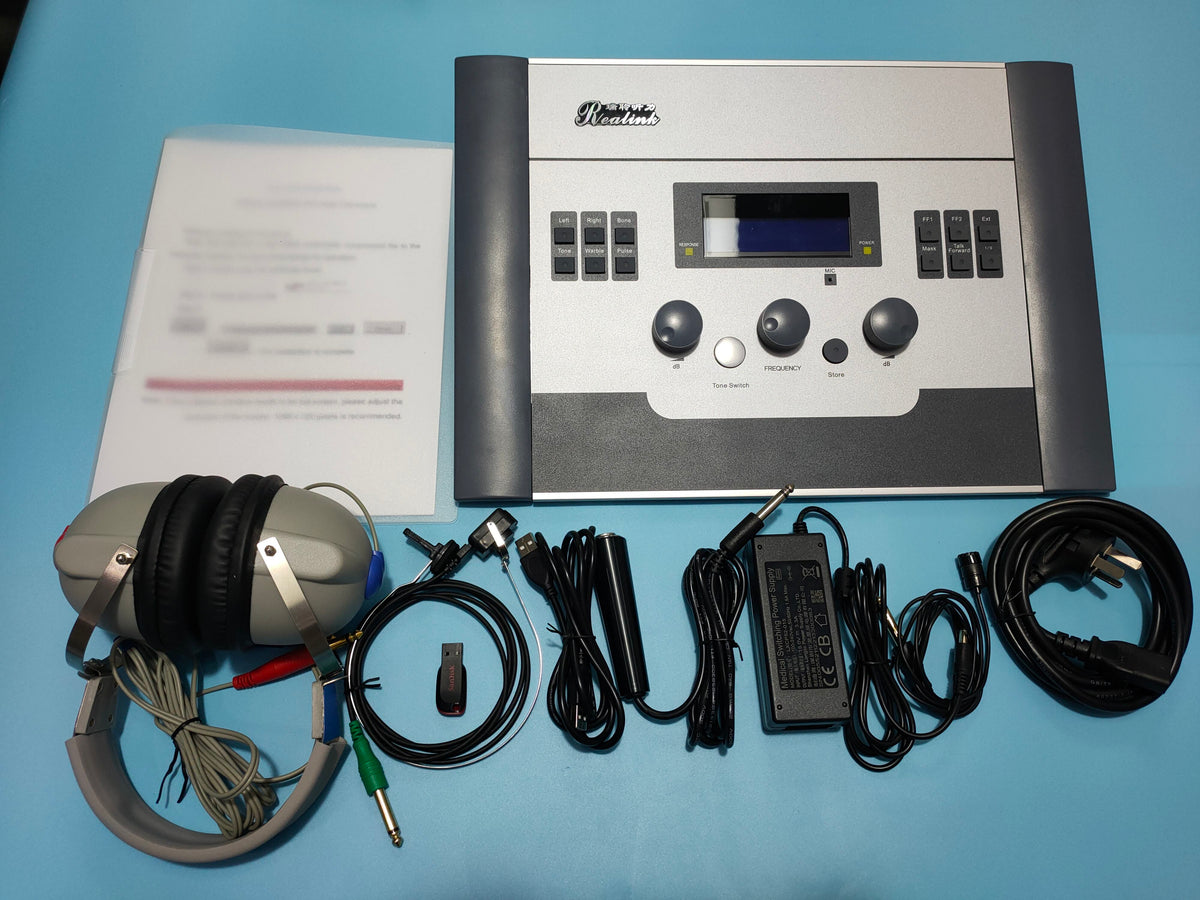 Digital Audiometer hearing aid hearing test 2channels programmable aud ...