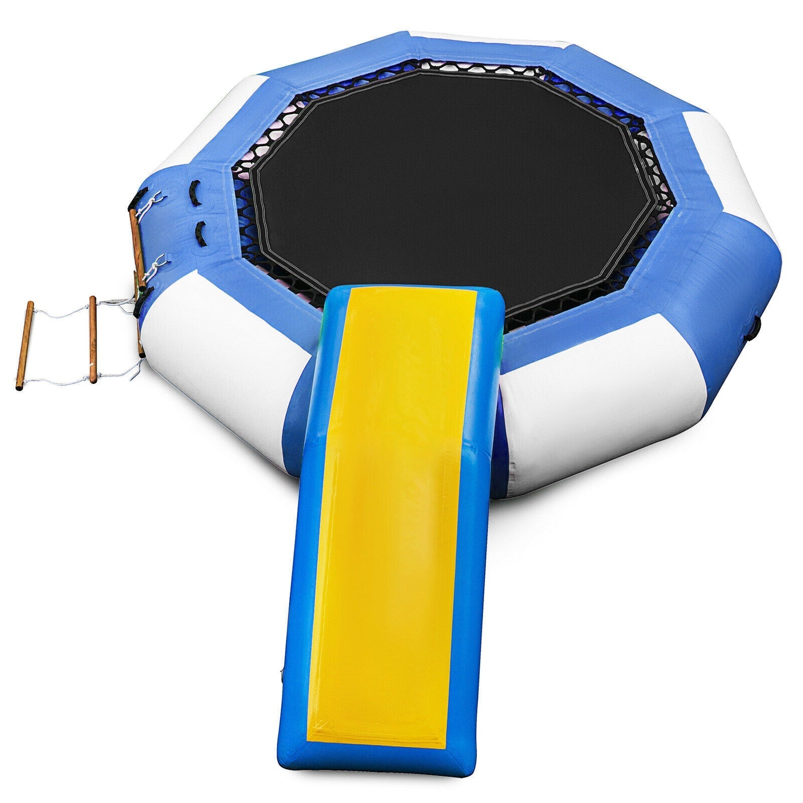 Inflatable Water Trampoline 10Ft Floated Water Bounce Platform w/ Ladd ...