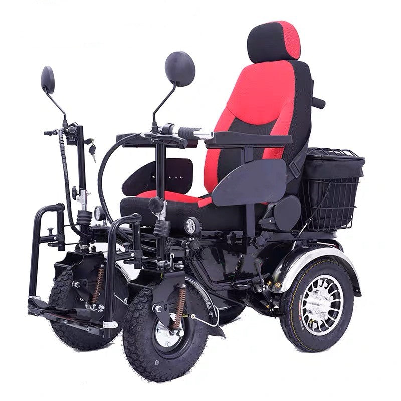 Meubon All Terrain Electric Wheelchairs With Fat Knobby Tires I Off Ro