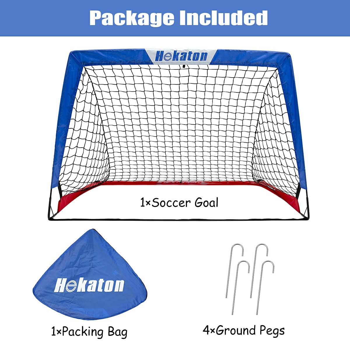 Portable Soccer Goal, Pop-up Soccer Nets for Backyard Training Goals f ...