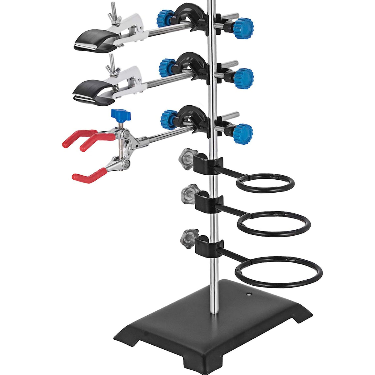 Laboratory Metalware Set: Premium Iron Support Stand with Flask Clamp ...